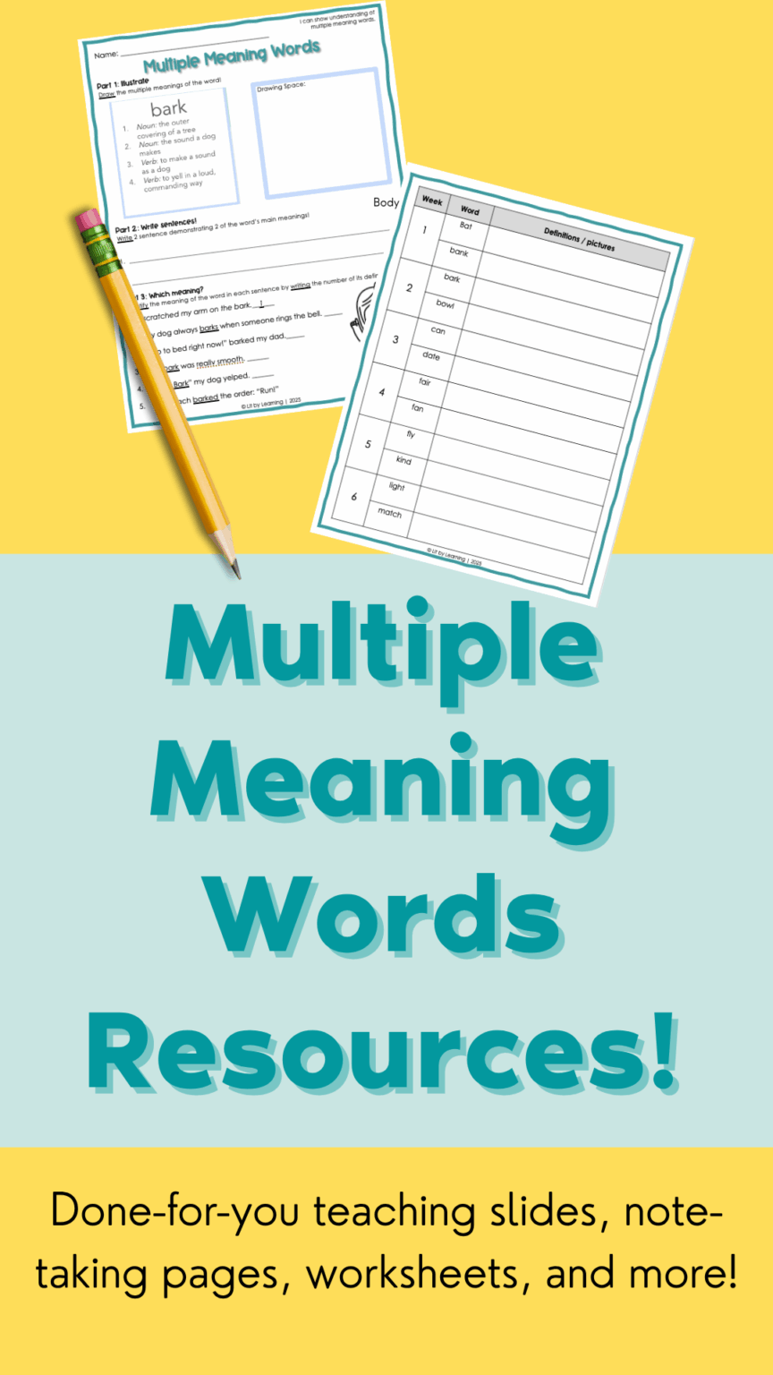 Why Teaching Multiple Meaning Words Matters for English Language Learners